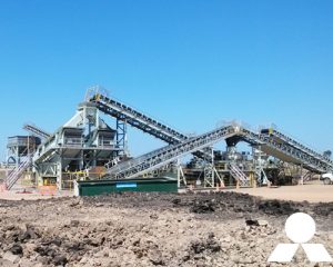 Sand and gravel aggregate line crushing equipment and combination